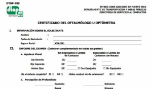 Formulario DTOP-DIS-260 - Cesco Citas Puerto Rico